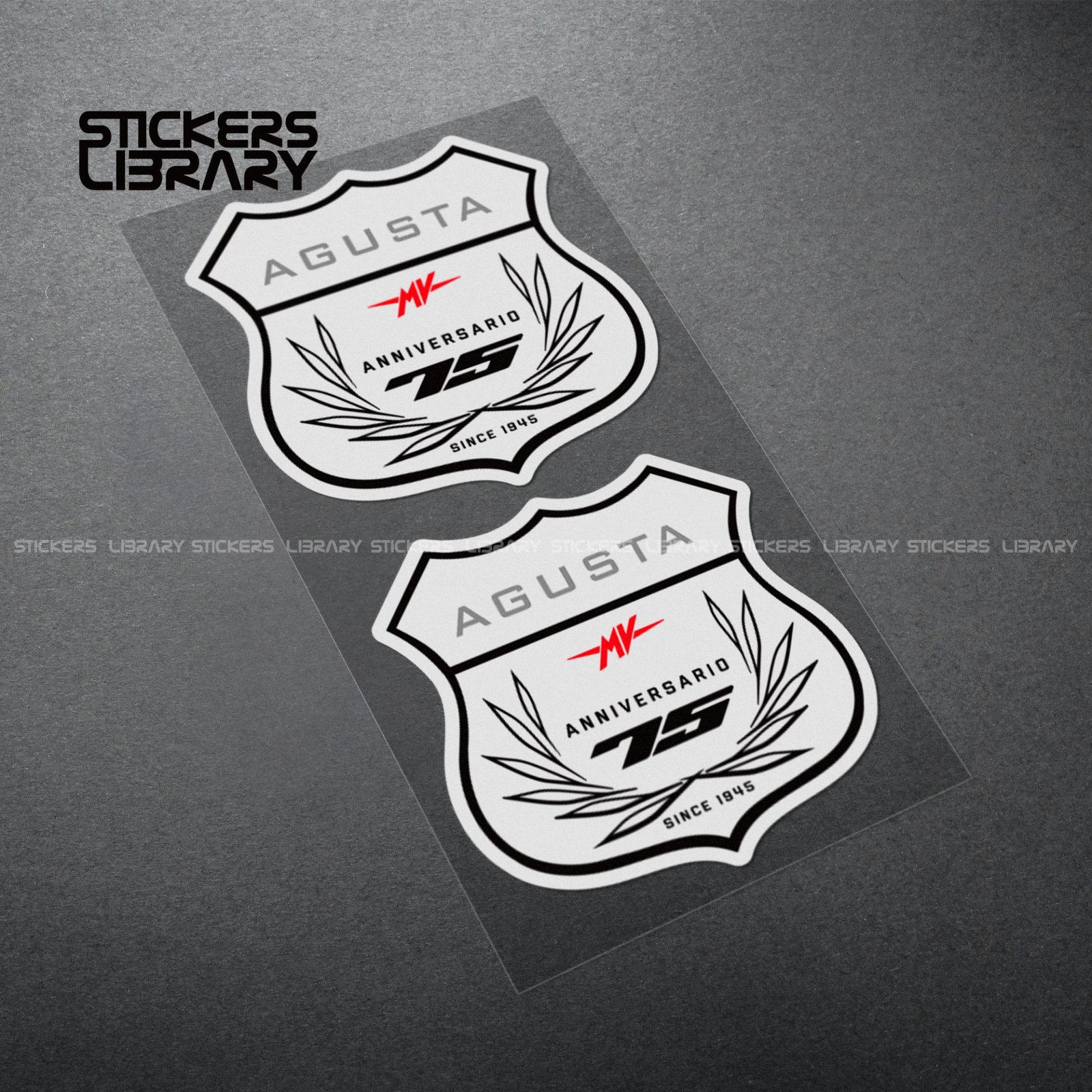 Motorcycle car high quality stickers agusta 75th anniversary decals ...