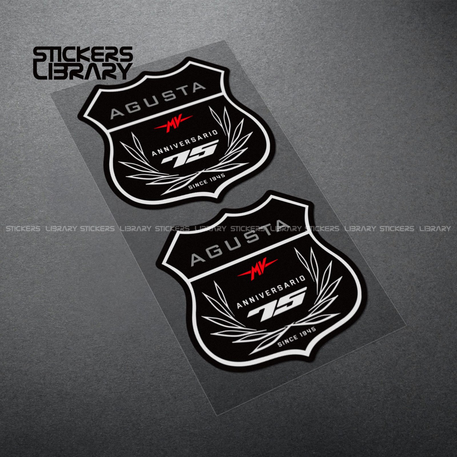 Motorcycle car high quality stickers agusta 75th anniversary decals ...